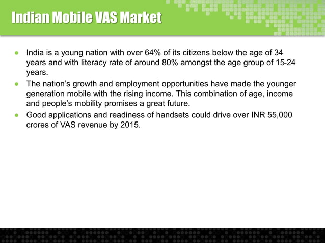 Mobile VAS Opportunities | PPT