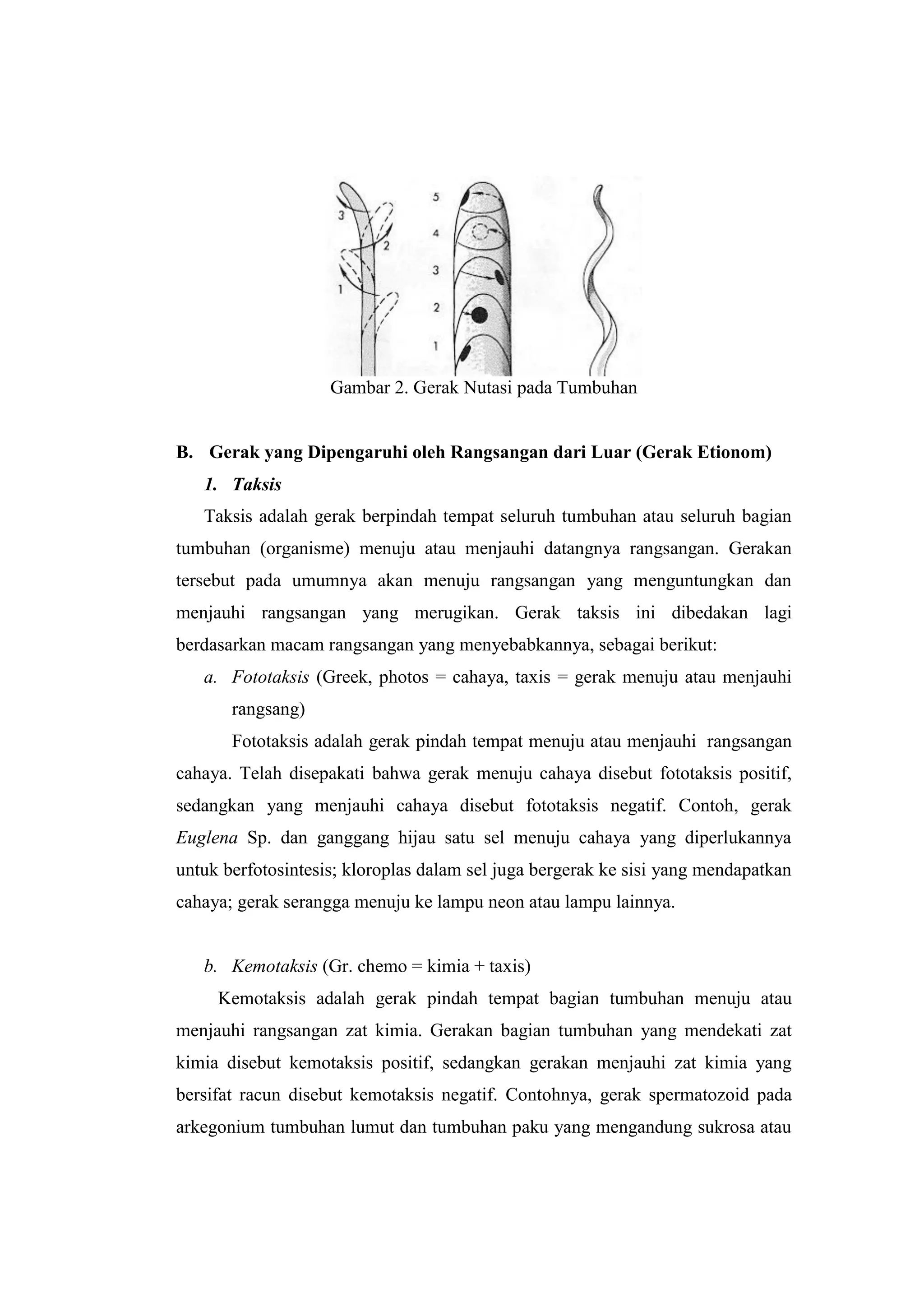 LAPORAN PRAKTIKUM FISIOLOGI TUMBUHAN TENTANG GERAK PADA TUMBUHAN | PDF