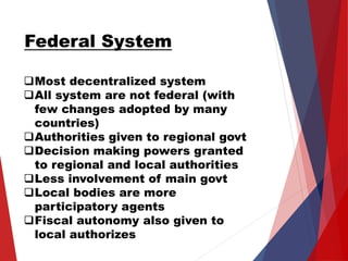 Local Governance Systems around the Globe | PPTX