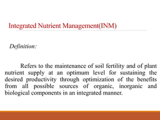 Bsc agriculture Integrated Nutrient Management.ppt