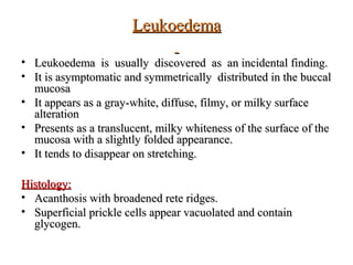 L.16 white lesions and oral keratoses | PPT