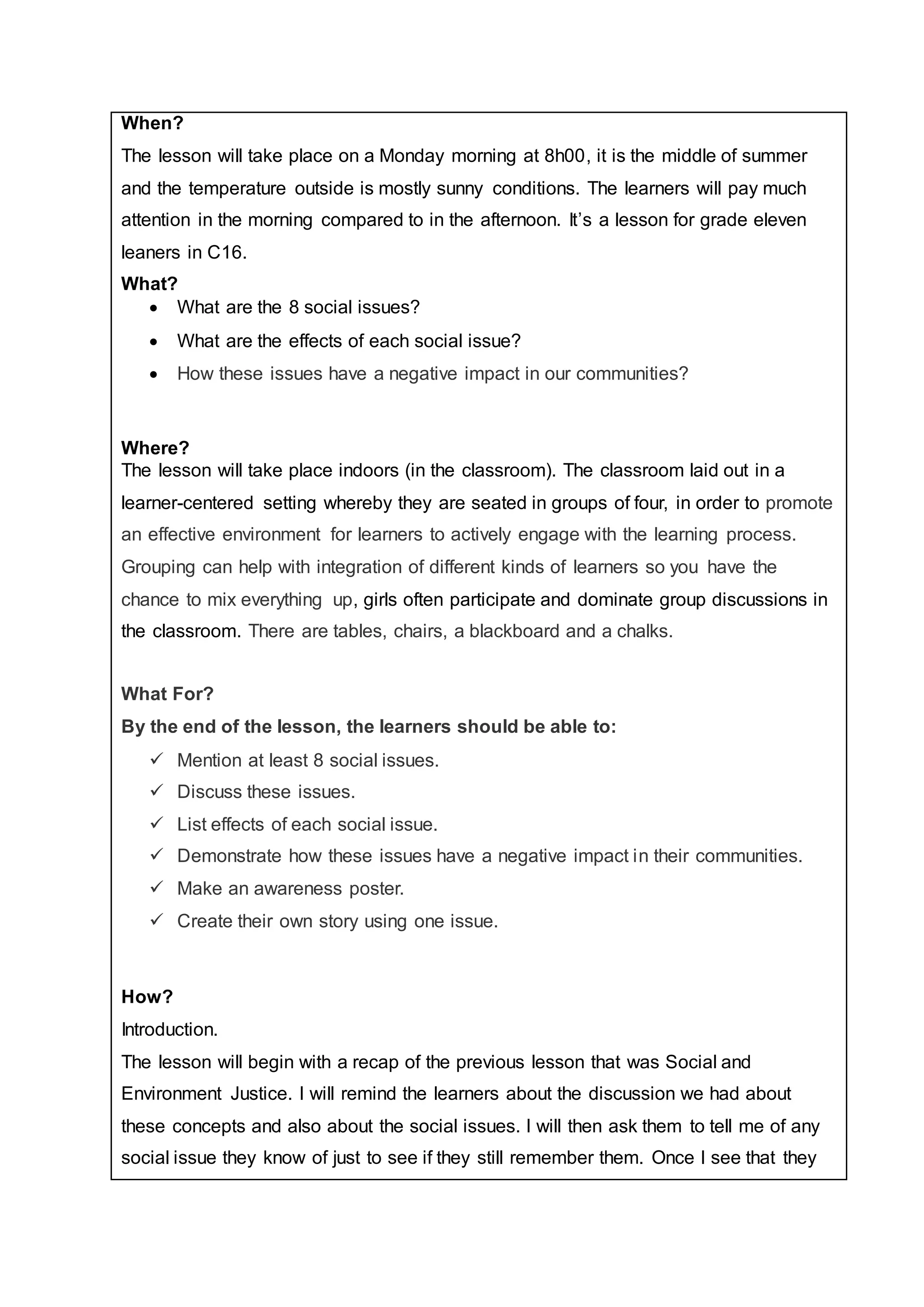 L.o grade 10 lesson plan | DOCX
