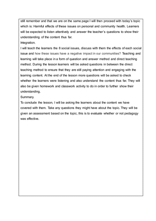 L.o grade 10 lesson plan | DOCX