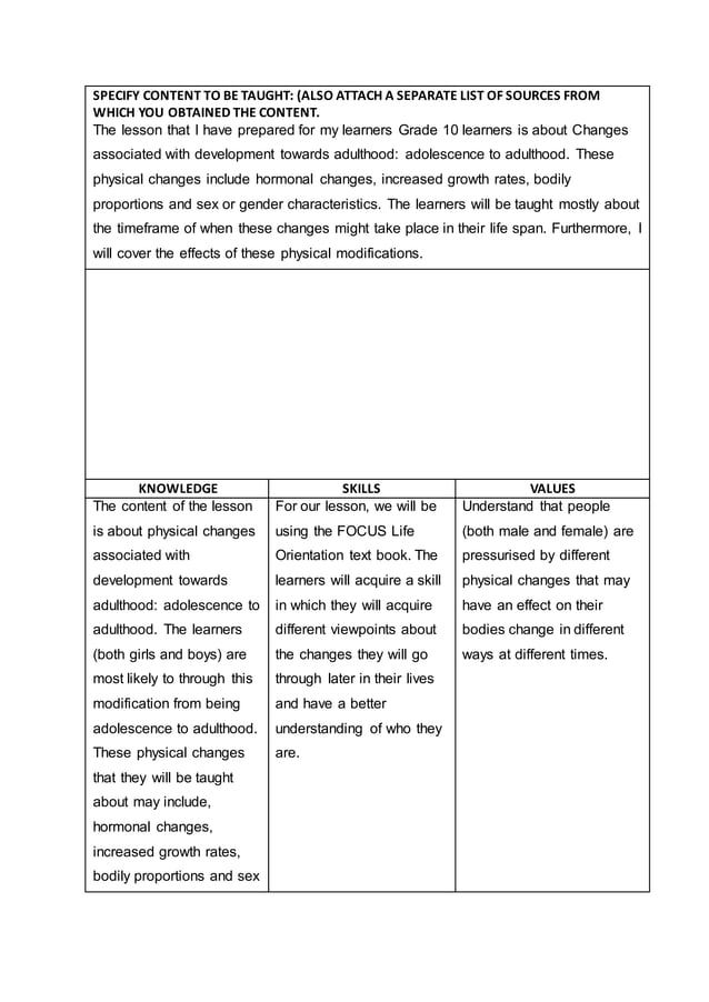 L.o grade 10 lesson plan | DOCX