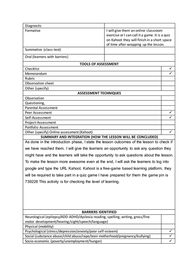 L.o grade 10 lesson plan | DOCX