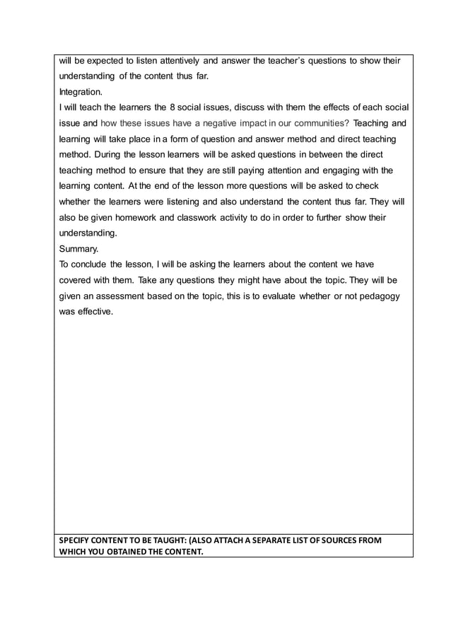 L.o lesson plan grade 9 | DOCX