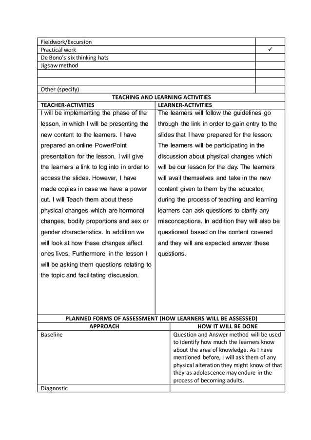 L.o lesson plan grade 9 | DOCX