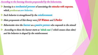 learning theories | PPT