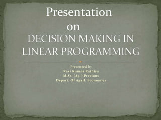 decision making in Lp | PPTX