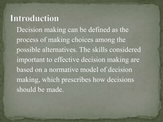 decision making in Lp | PPTX