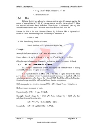 L 1 overview of telecom network | PDF