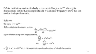 Mechanical Harmonic Oscillation Lecture | PPT