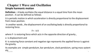 Mechanical Harmonic Oscillation Lecture | PPT