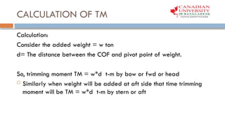 Introduction to Trim of ship and its variation .pptx