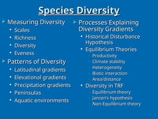 Species diversity overview and explained | PPT