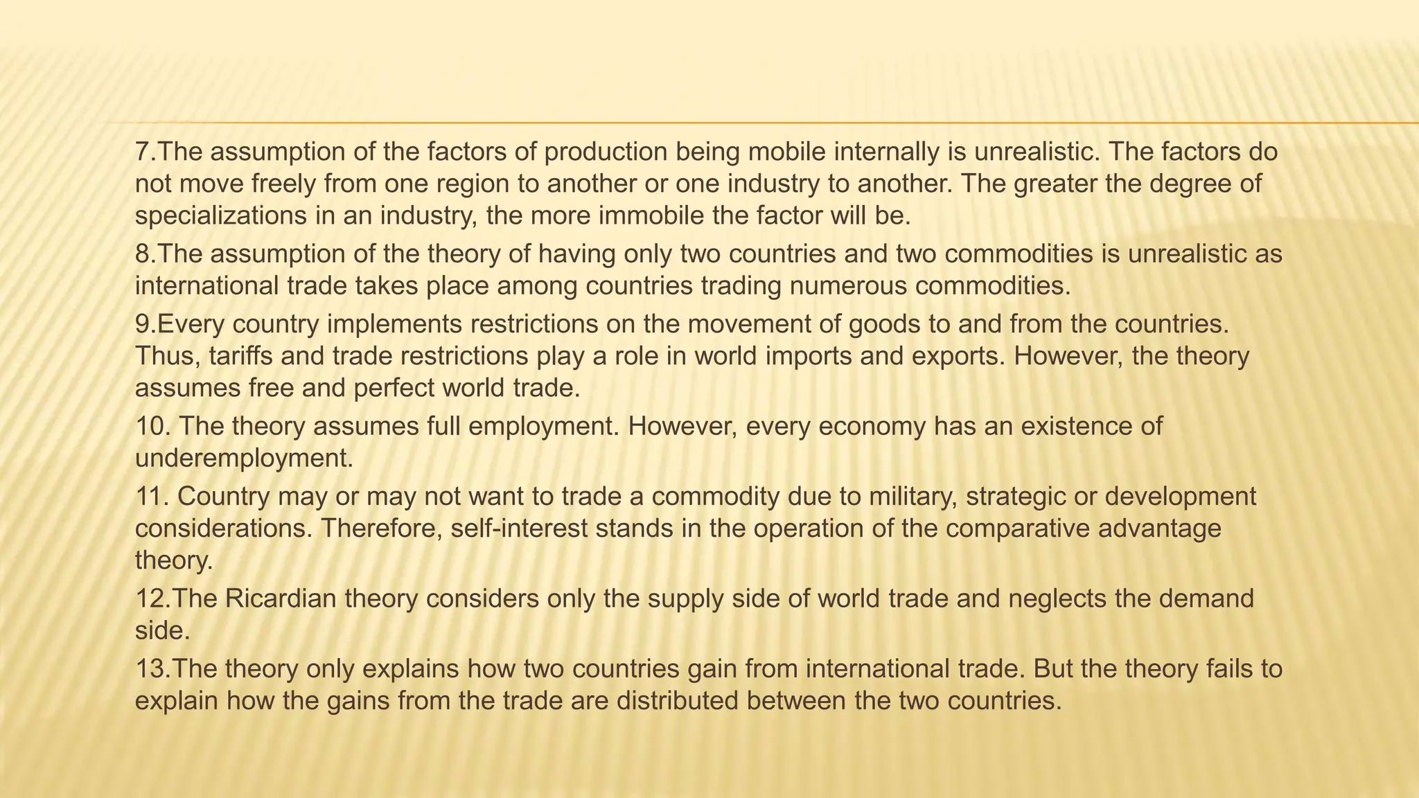 International economics – 2 classical theories of IT | PPT