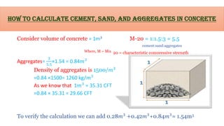 HOW TO CALCULATE THE QUANTITY FOR CEMENT,SAND, AND AGGREGATES | PDF