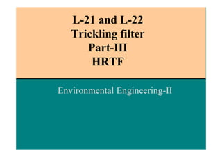 L 20 High rate Trickling Filter | PDF