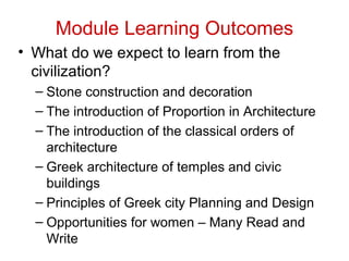 L 22- 23 greek architecture - introduction 14th march | PPT