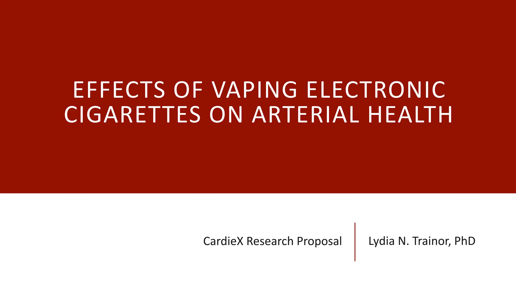 Effects of vaping e-cigarettes on arterial health | PDF