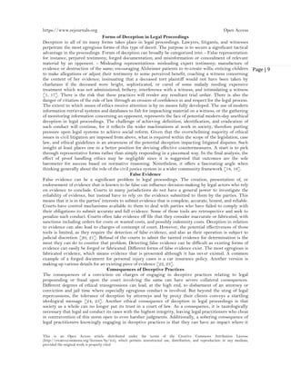 Deception in Legal Proceedings: Ethical Implications (www.kiu.ac.ug) | PDF