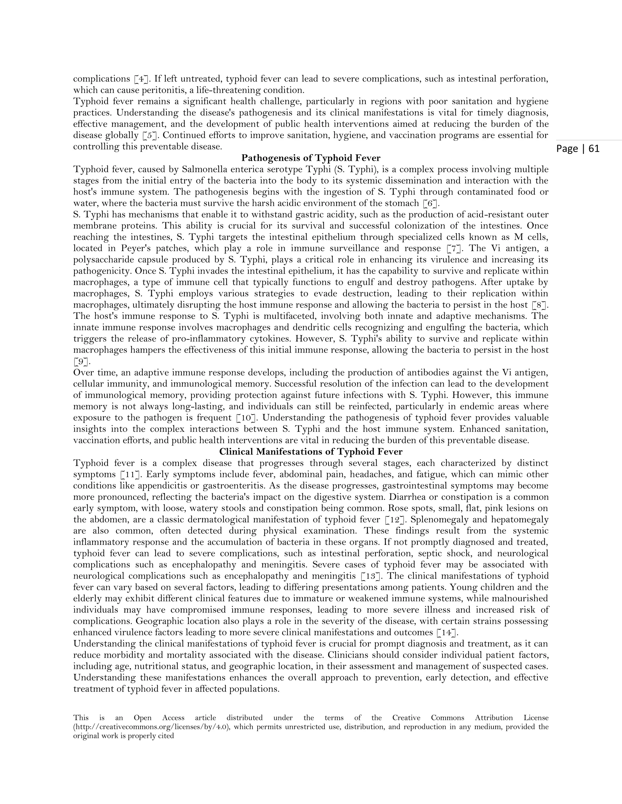Pathogenesis and Clinical Manifestations of Typhoid Fever (www.kiu.ac ...