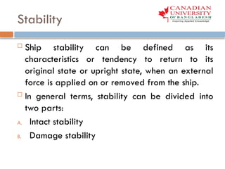 Damage of stability of a ship and how its change .pptx
