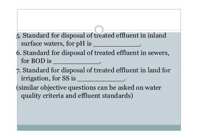 L 2 effluent standards and stream standards