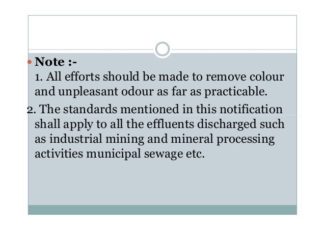 L 2 effluent standards and stream standards