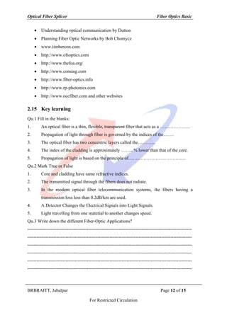 Fiber optic basics | PDF
