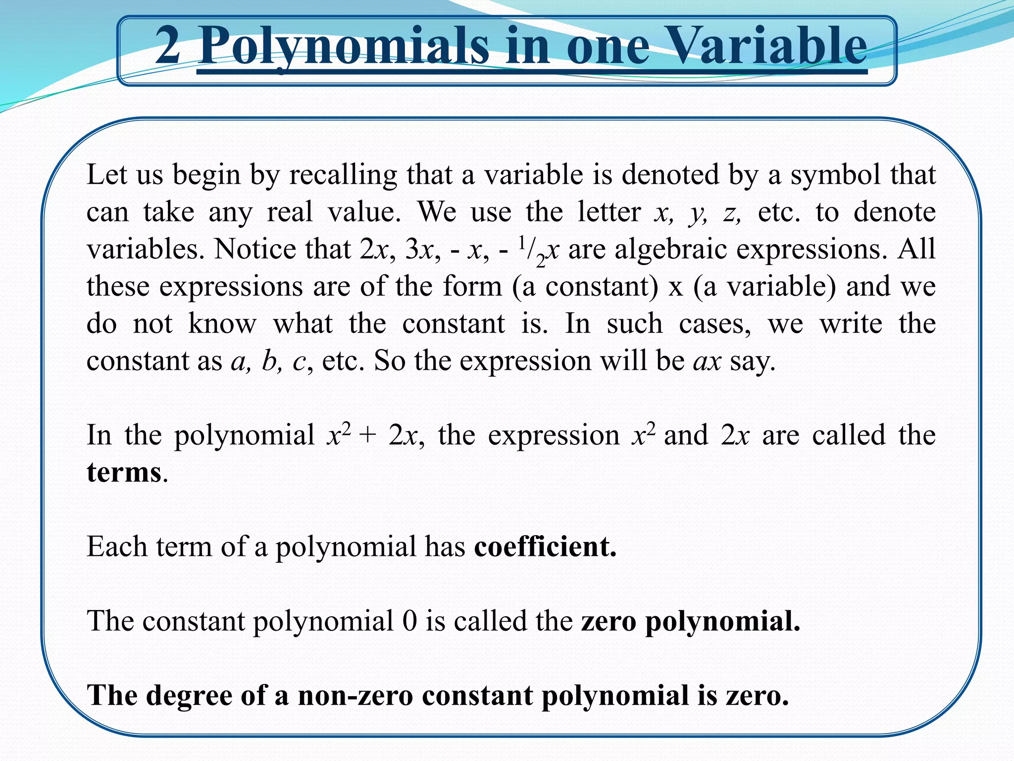 polynomial | PPTX