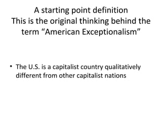 L 3 American Exceptionalism | PPT