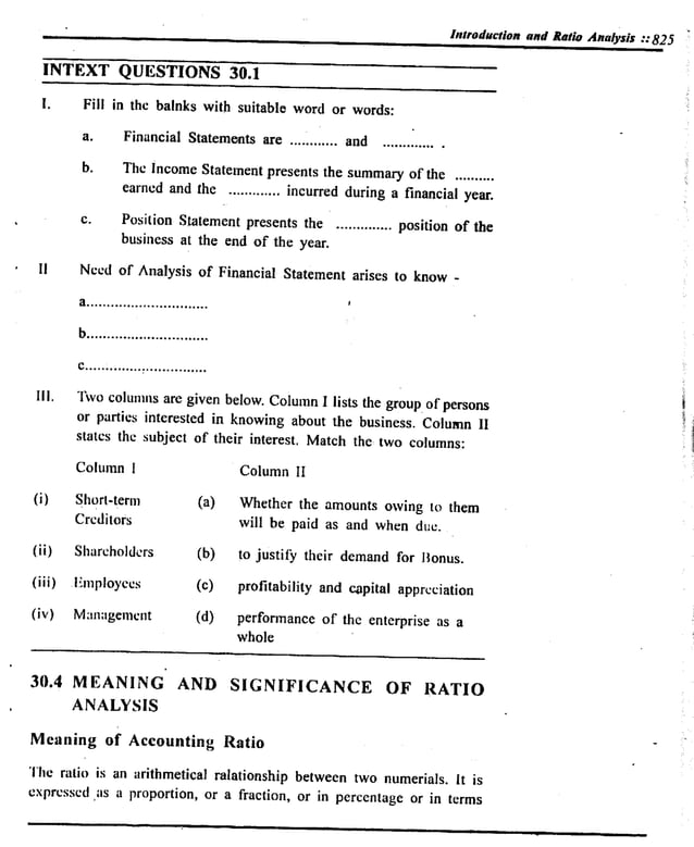 L 30 introduction and ratio analysis | PDF