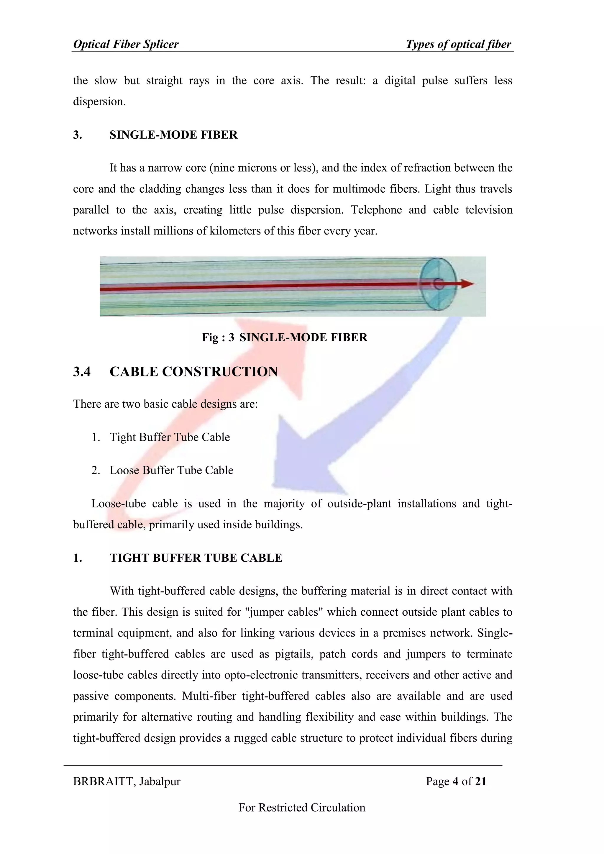 Types of optical fiber | PDF