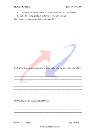 Types of optical fiber | PDF