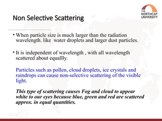 Atmospheric Scattering in remote Sensing | PPTX