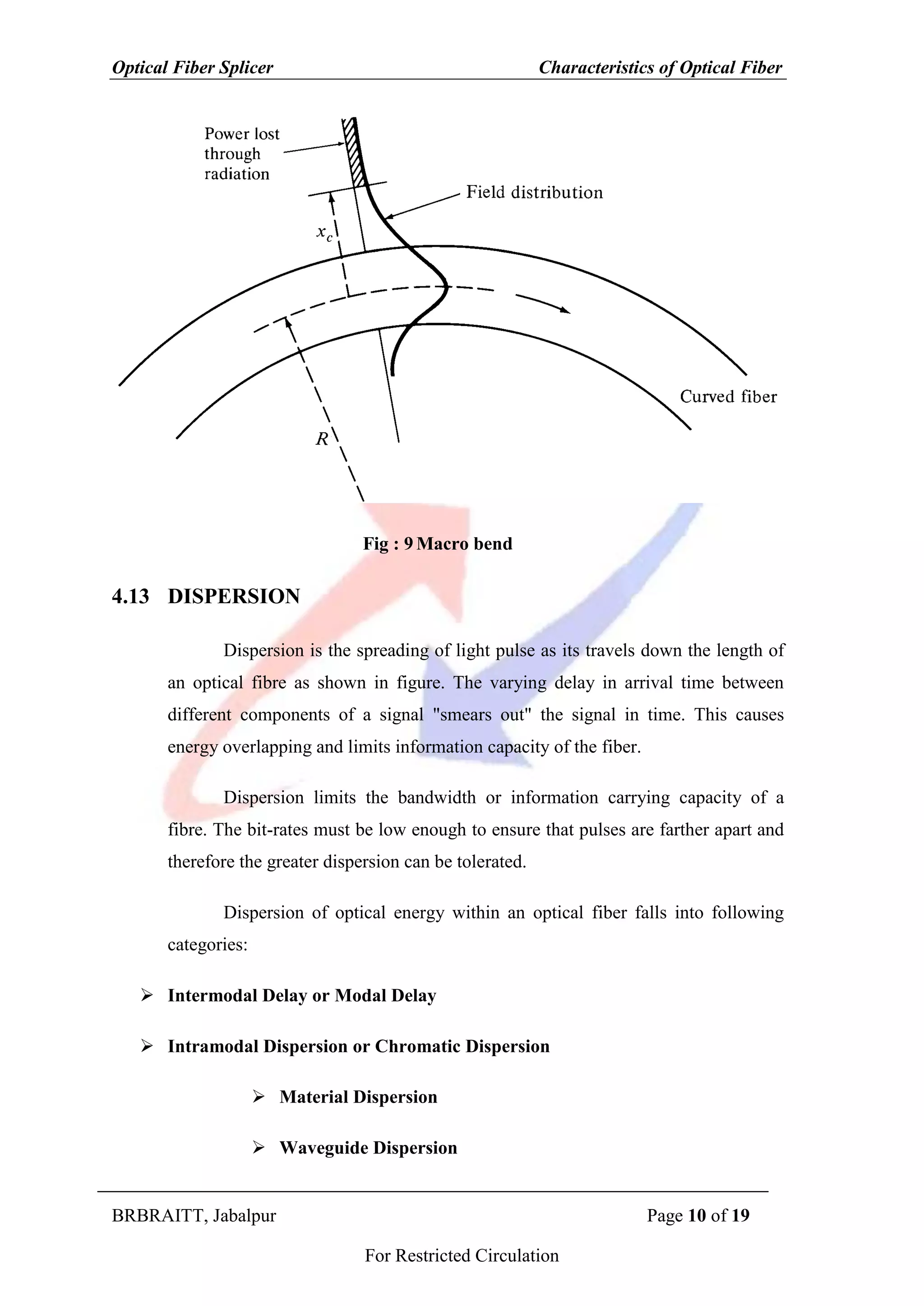 Characteristics of optical fiber cable | PDF