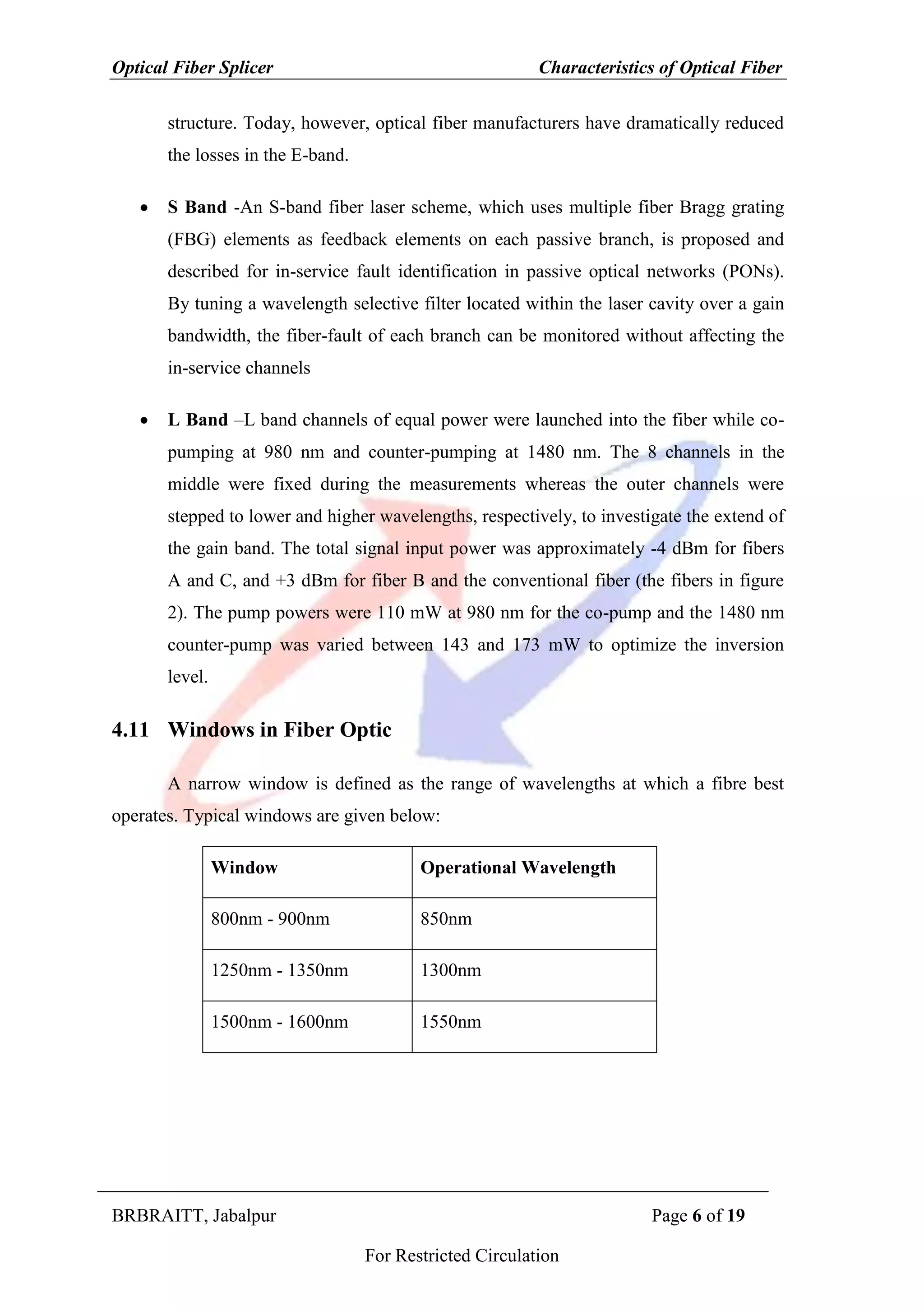 Characteristics of optical fiber cable | PDF