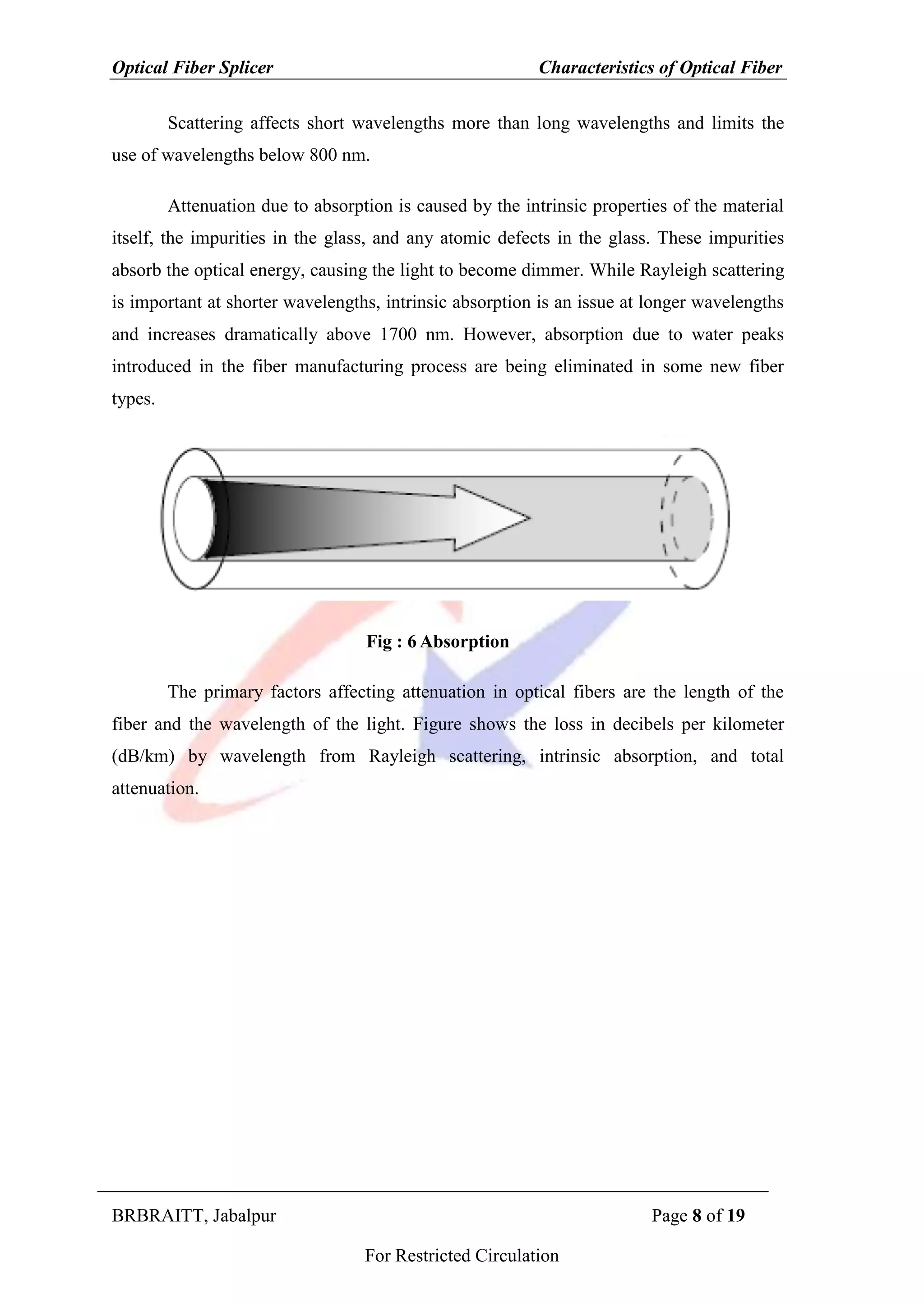 Characteristics of optical fiber cable | PDF