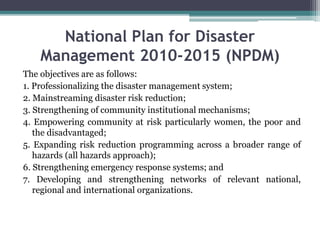 L 4, organizational and policy context of disaster management | PPTX ...