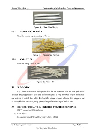 Functionality of optical fiber tools and instrument | PDF