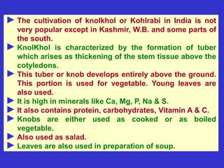 Production technology of knolkol in temperate vegetable | PPSX