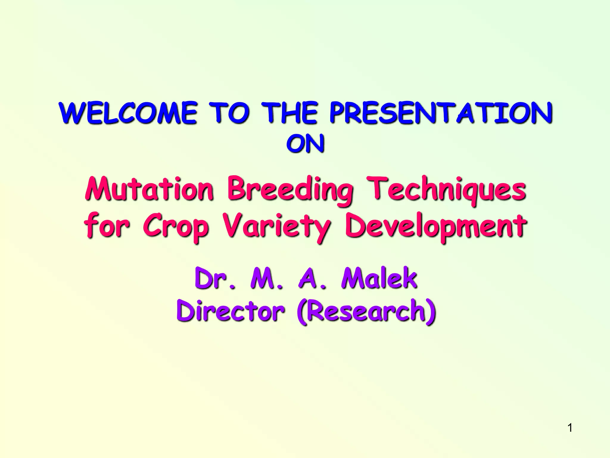 mutation breeding | PPT