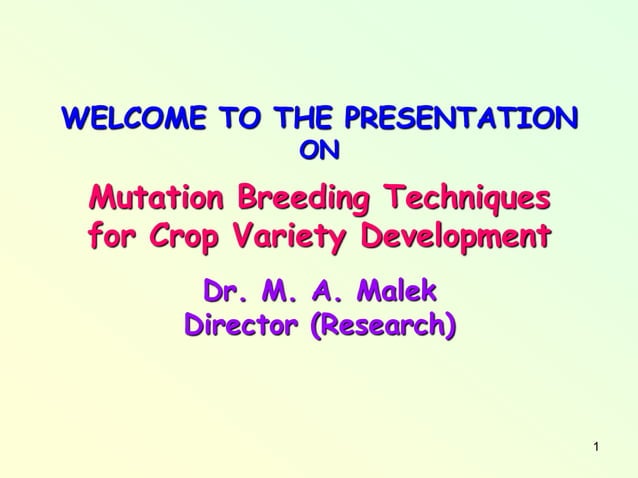 mutation breeding | PPT