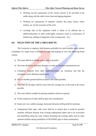 Planning and route survey | PDF