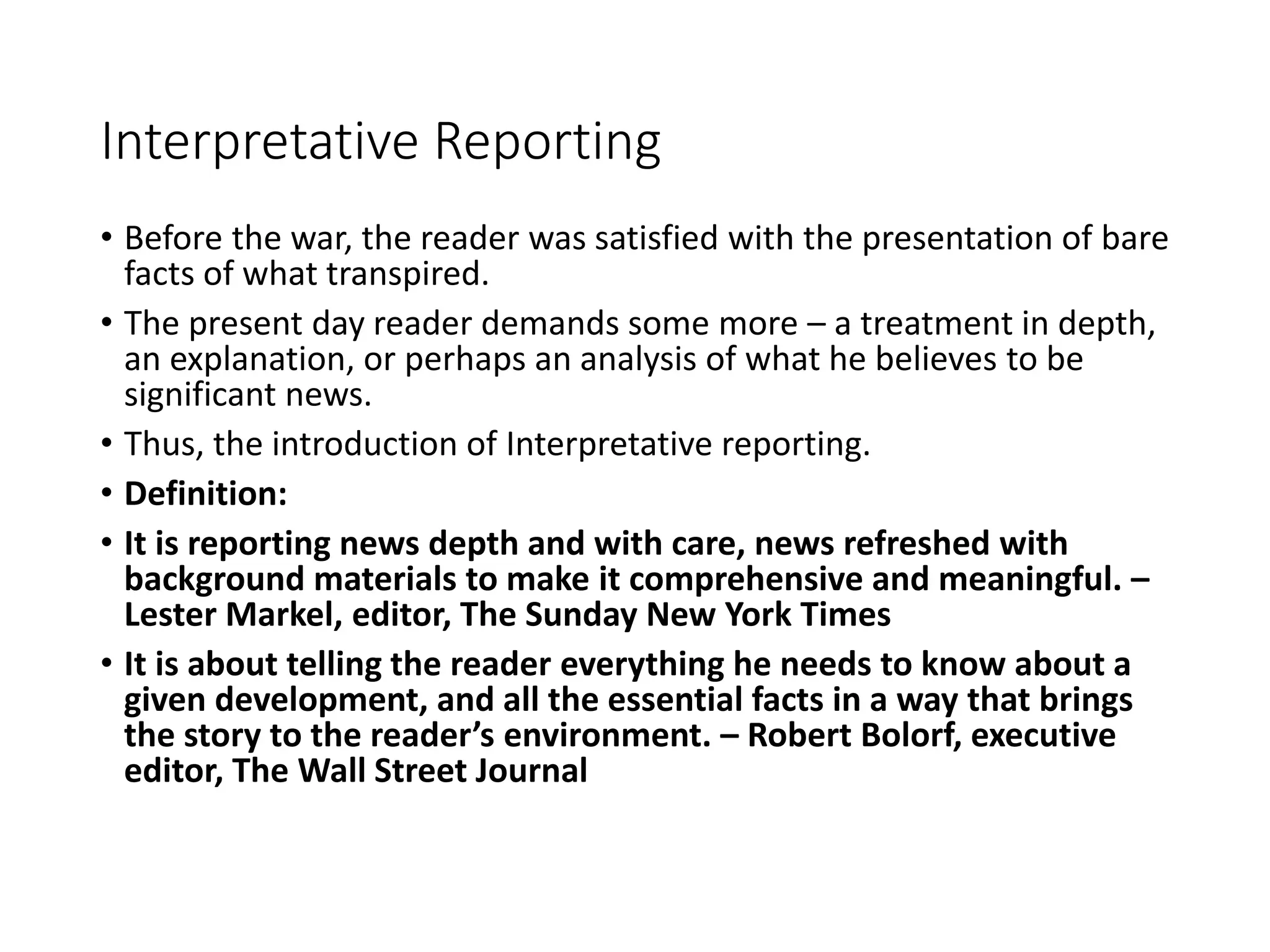 Types of reporting ppt used to gain information | PPT