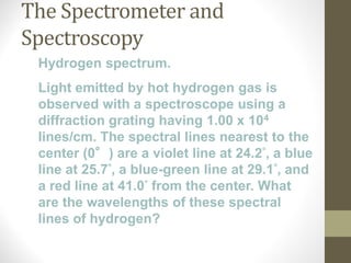 Diffraction-grating experiment ppt with full detail | PDF