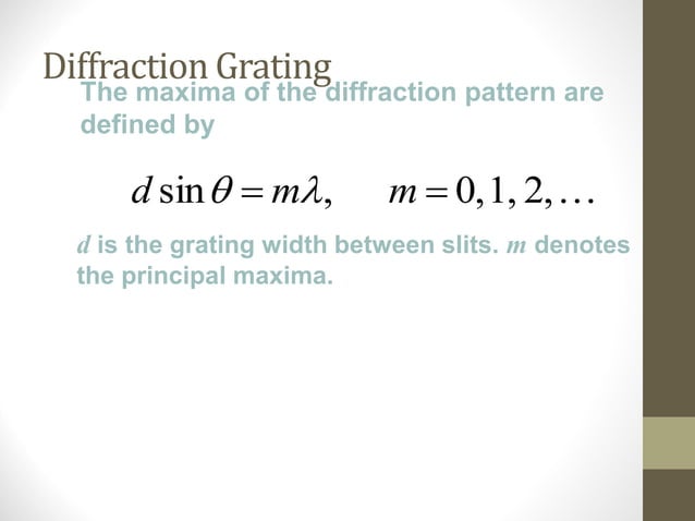 Diffraction-grating experiment ppt with full detail | PDF | Chemistry | Science