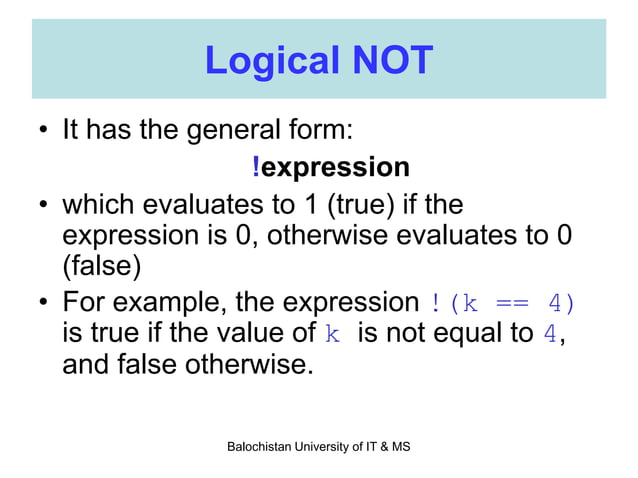 Arithmetic Operator in C | PPT