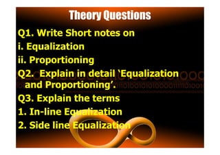 L 8 equalization and proportioning | PDF